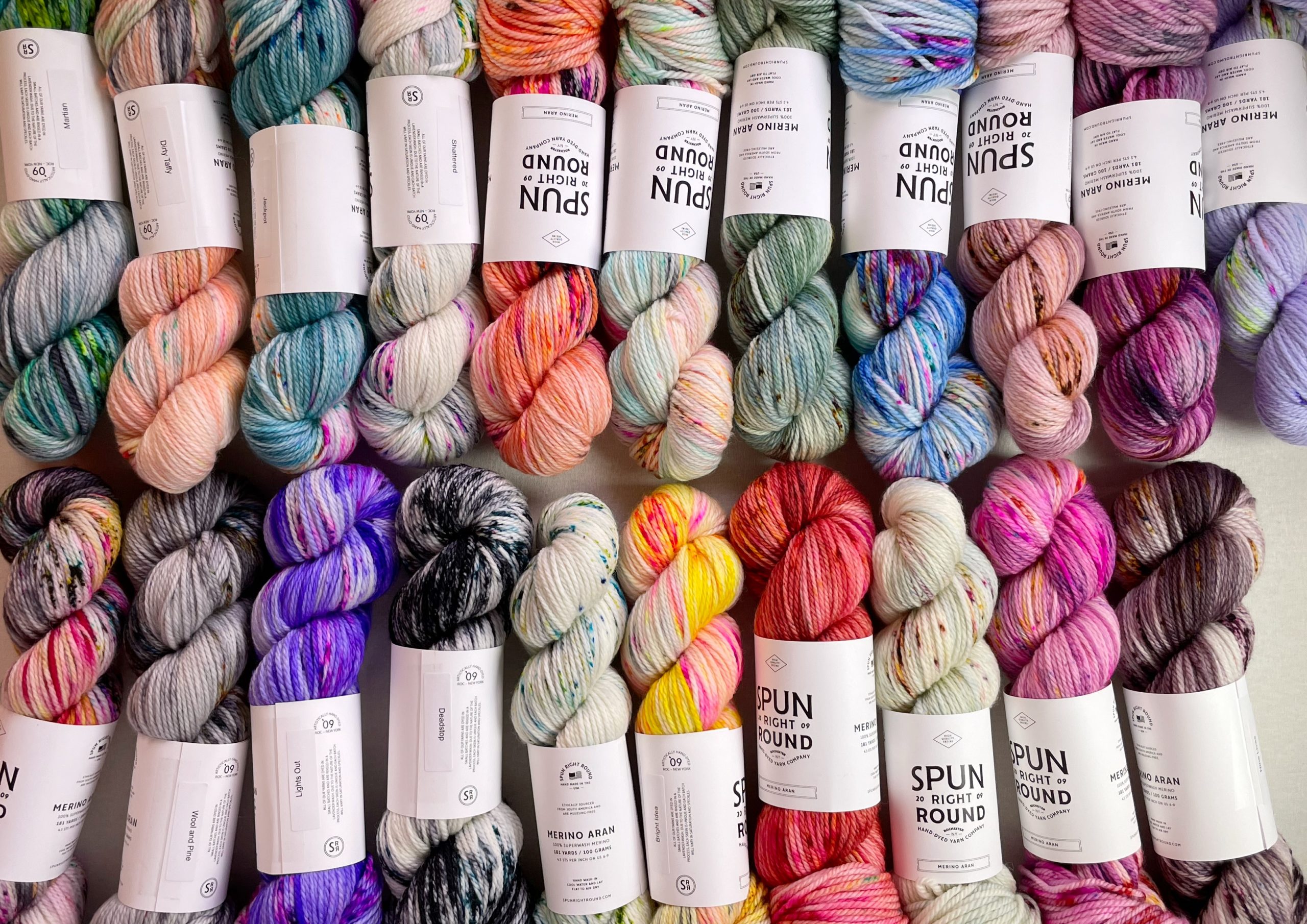 New speckled and variegated hand dye is here! Spun Right Round Merino ...